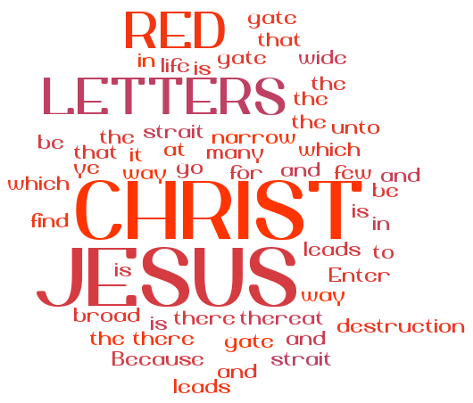 red letter scriptures